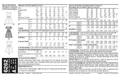 New-Look-Sewing-Pattern-6262-patrones-de-costura-para-vestidos-Tamaos ...