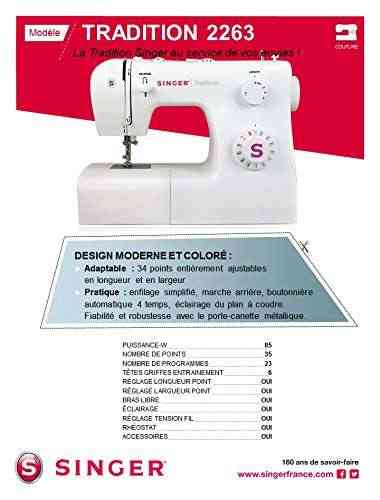 Singer-2263-Mquina-de-coser-34-puntadas-y-ojal-en-4-tiempos-0-13 - Máquina de coser